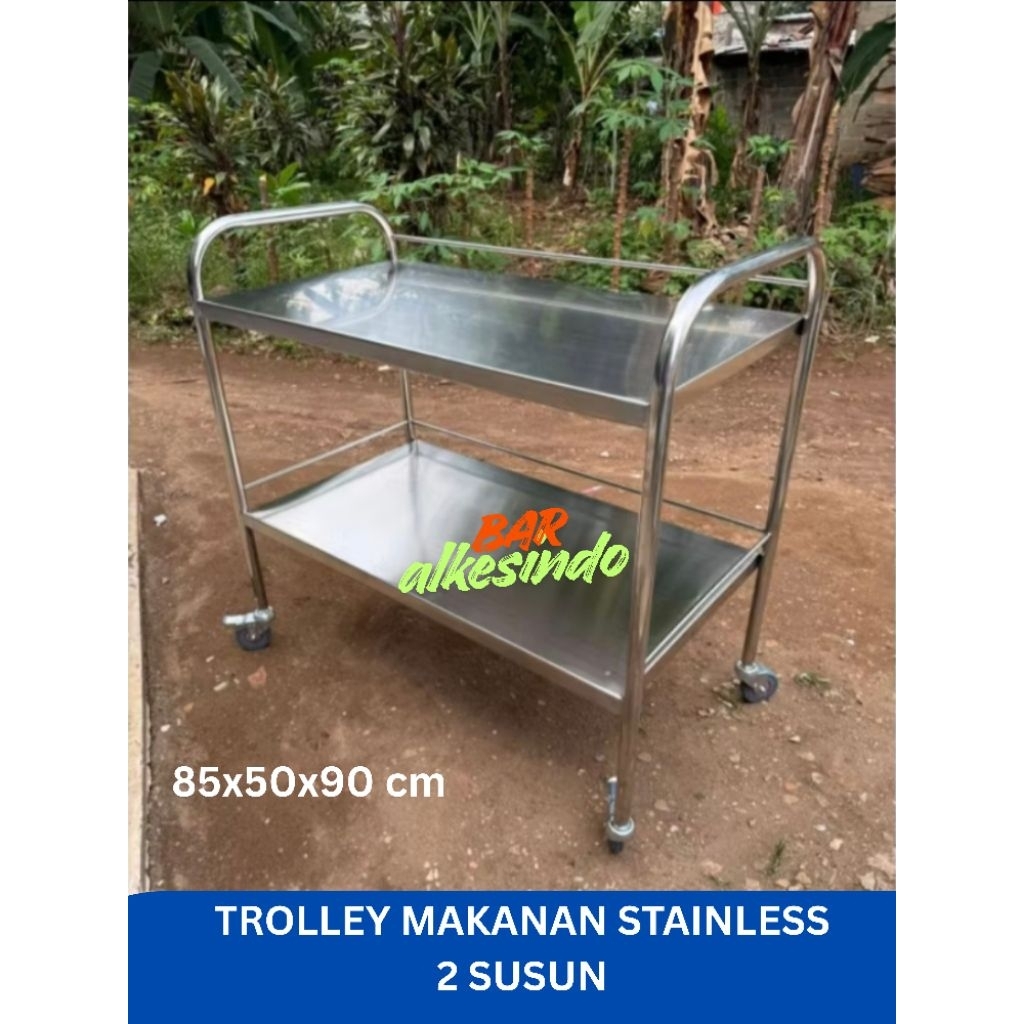 Jual Troli MBG 3 Susun Stainless | Troli 3 Rak Stainless | Troli MBG 2 ...