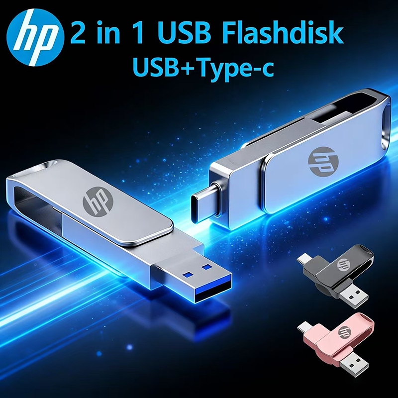 Jual Flashdisk HP U502 U601 USB3.0 TYPE-C – Flash Drive Logam 32GB ...
