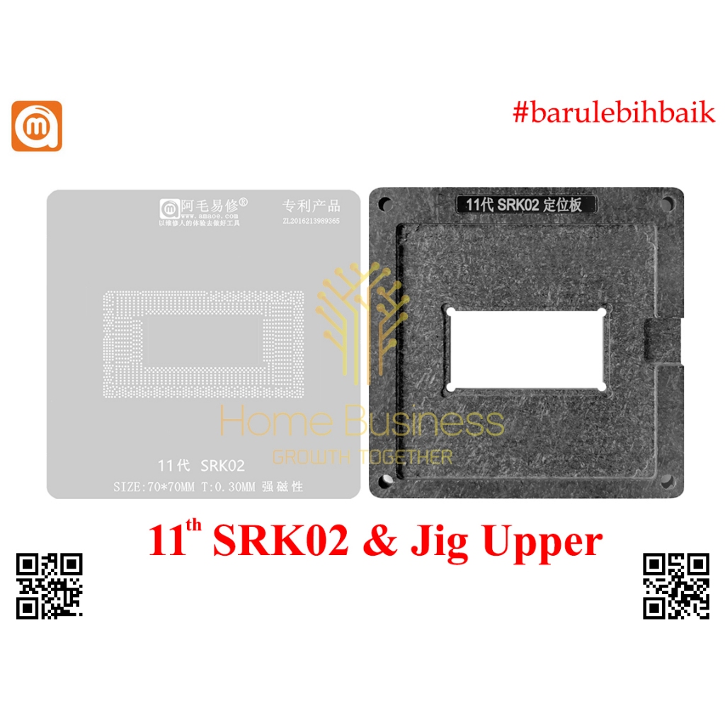 Jual Amaoe Stencil BGA Reballing CPU INTEL GEN11 SRK01 SRK02 SRK04 ...