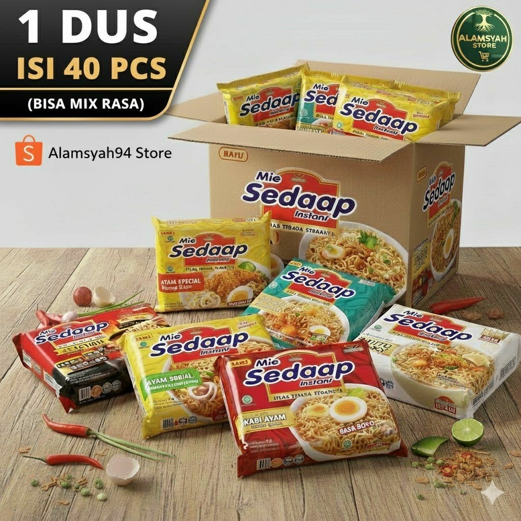 Jual Mie Sedaap All Varian Rasa 1 Dus isi 40Pcs (Bisa Mix Rasa ...
