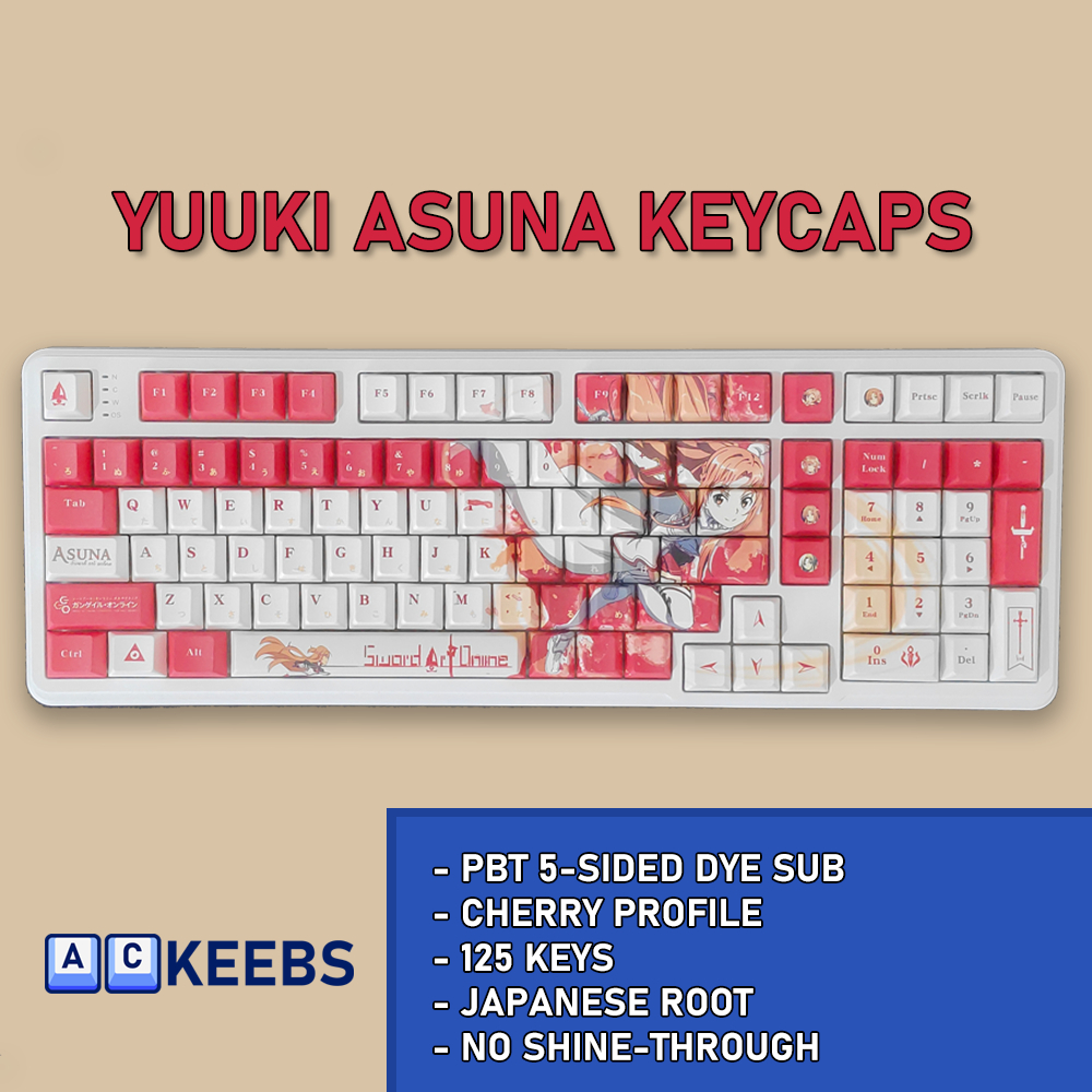 Jual Yuuki Asuna Keycaps Cherry Profile Japanese Root - Anime Sword Art ...