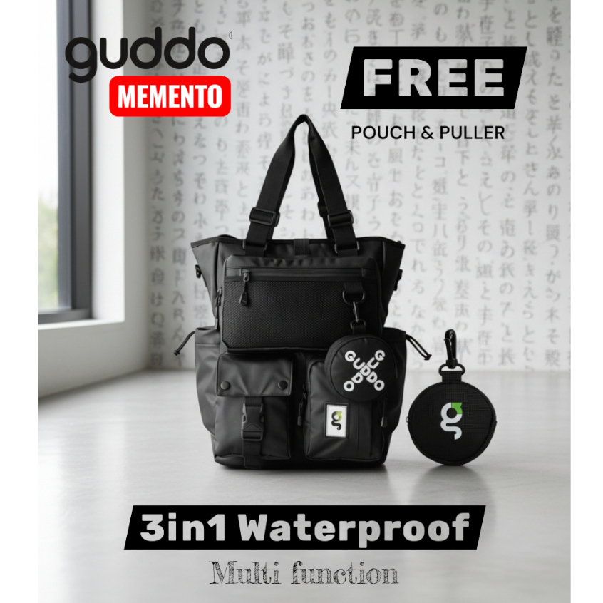 Jual GUDDO MEMENTO Tas 3 in 1 Pria Wanita Totepack Ransel Selempang ...