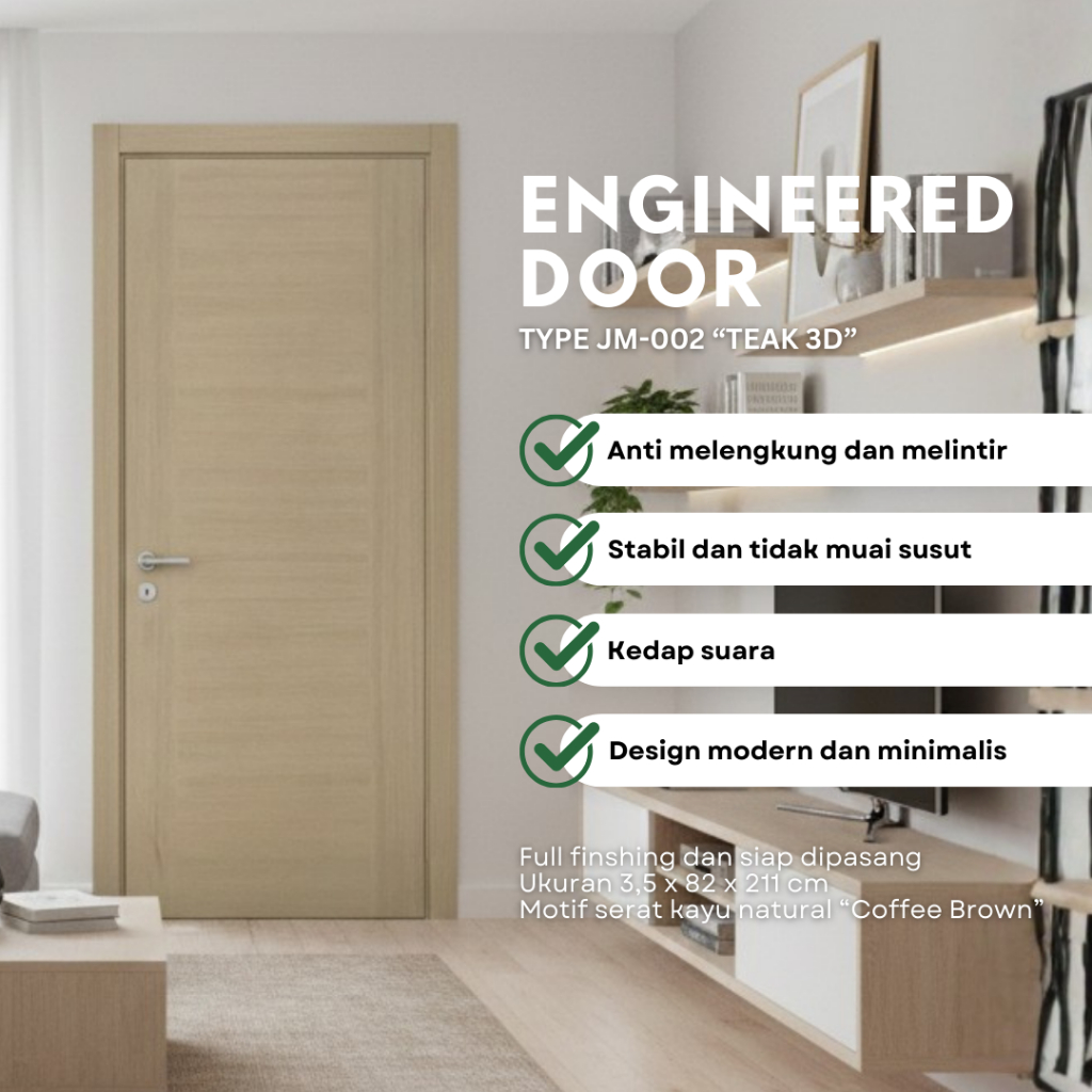 Jual Pintu Kamar & Pintu Ruangan - Pintu Kayu Engineering PVC Sheet ...