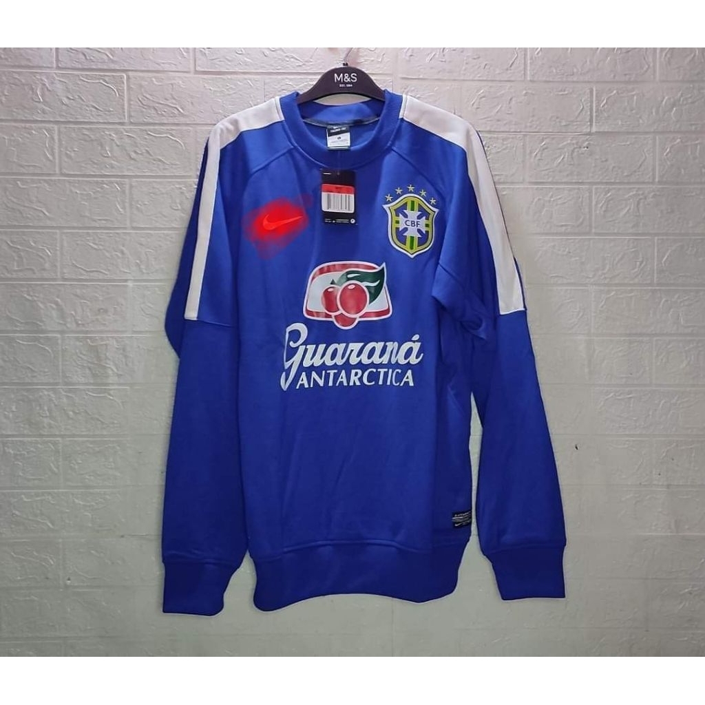 Jual SWEATER MIDLAYER JERSEY RETRO LONGSLEEVE TRAINING TIMNAS BRAZIL ...