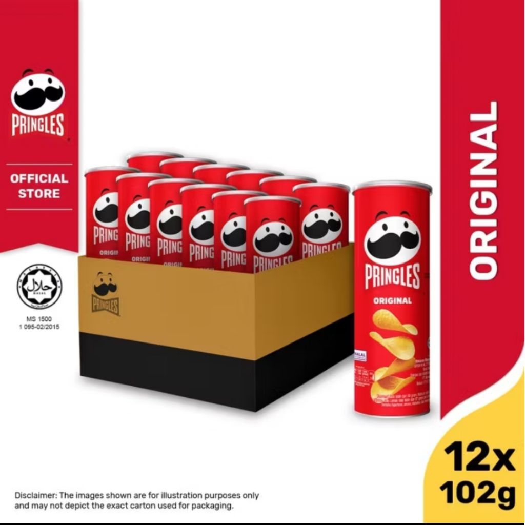 Jual Pringles Original 102grm 1 Dus (isi 12 pcs) | Shopee Indonesia