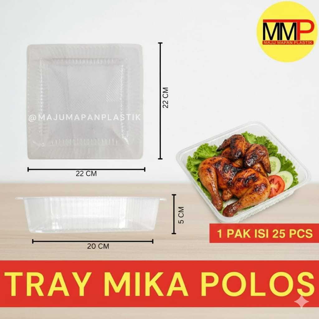Jual Tray Mika Dos Ukuran 22x22 / Alas Mika PoloS / Tray Mika Nasi Dus ...