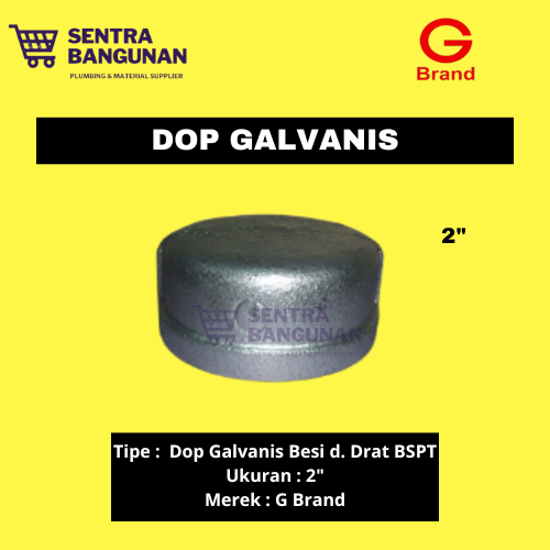 Jual Dop Galvanis Besi d. 2" Drat BSPT (G) / Penutup Pipa Ulir Dalam ...