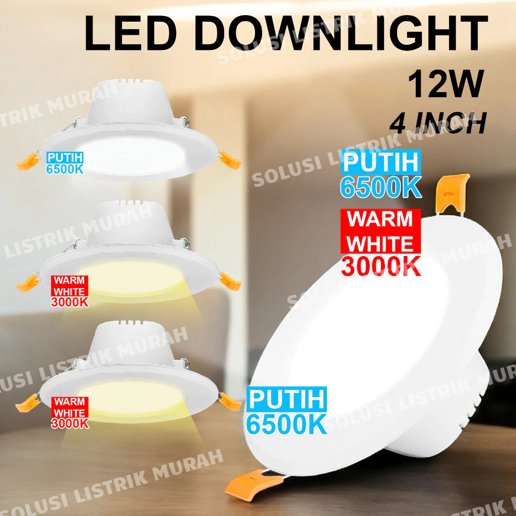 Jual Lampu LED Downlight Inbow 12 Watt Downlight Panel 4 Inch Putih ...
