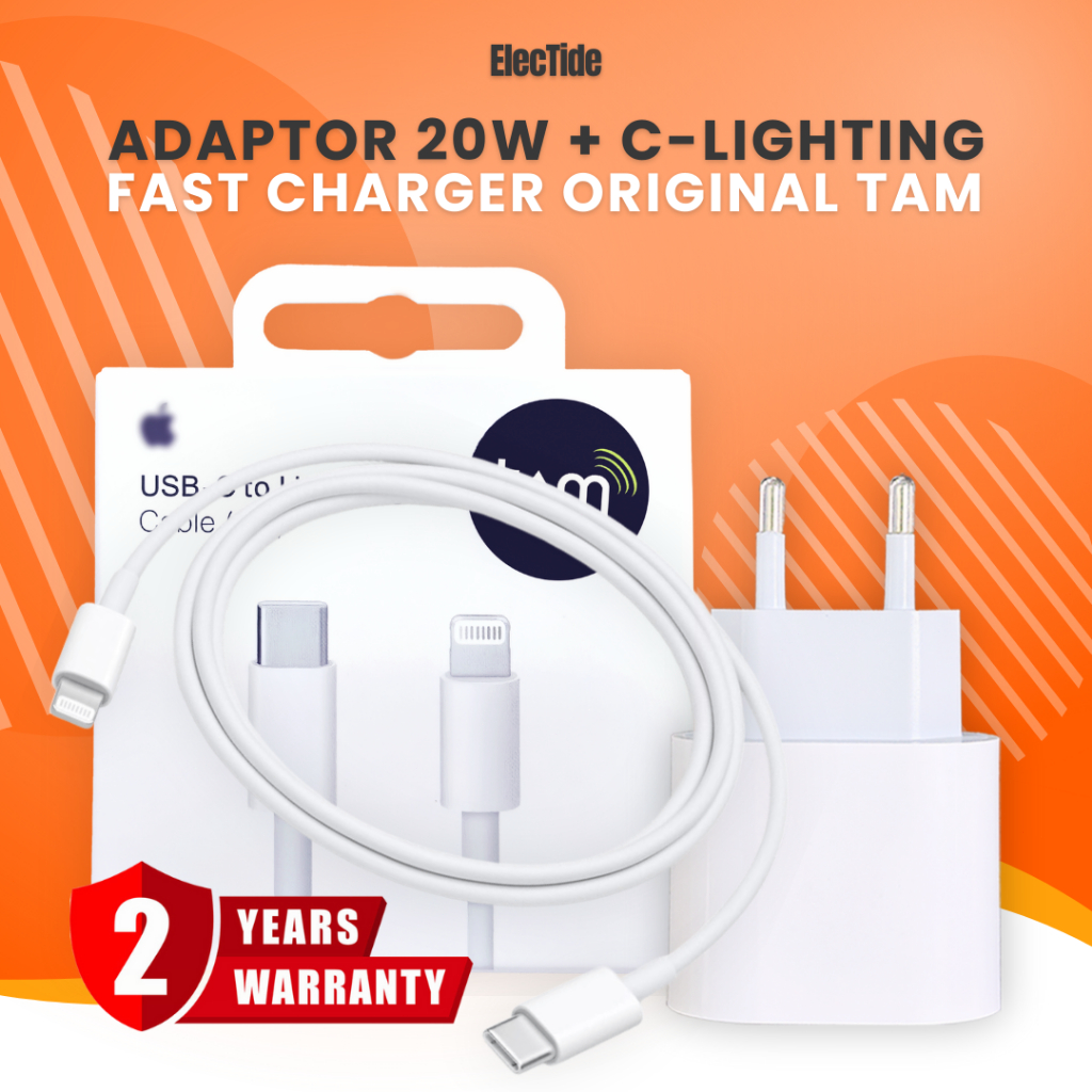 Jual ElecTide - Set Adaptor C-Lightning Fast Charging iPhone Resmi TAM ...