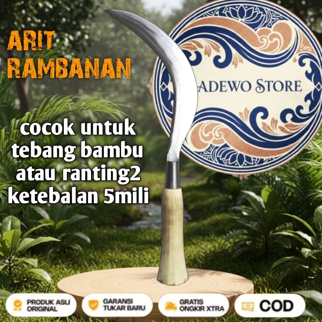 Jual alat pertanian arit rambanan potong bambu dan ranting2 | Shopee ...