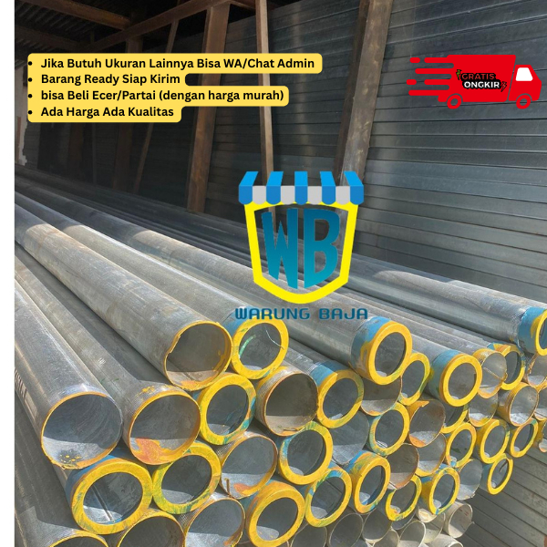 Jual Pipa Galvanis 4 inch x 6 meter - pipa galvanis 4" - warungbaja ...