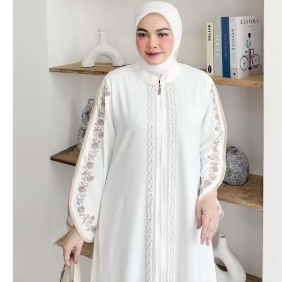 Jual MAHIRA ABAYA PUTIH BROKEN WHITE BY SI.NE.SA -GAMIS ARAB DUBAI ...