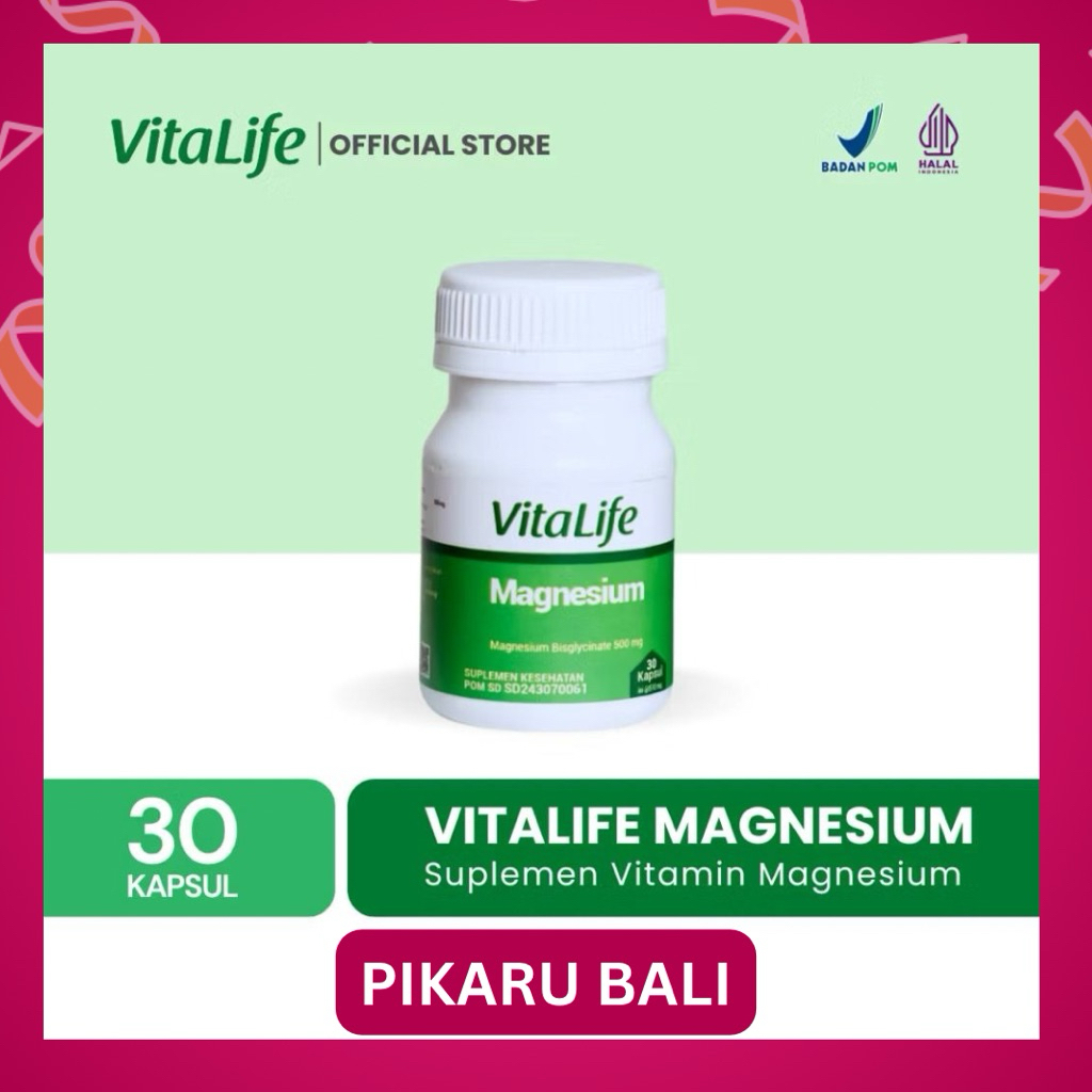 Jual Vitalife Magnesium Bisglycinate 500mg 30 kapsul | Shopee Indonesia