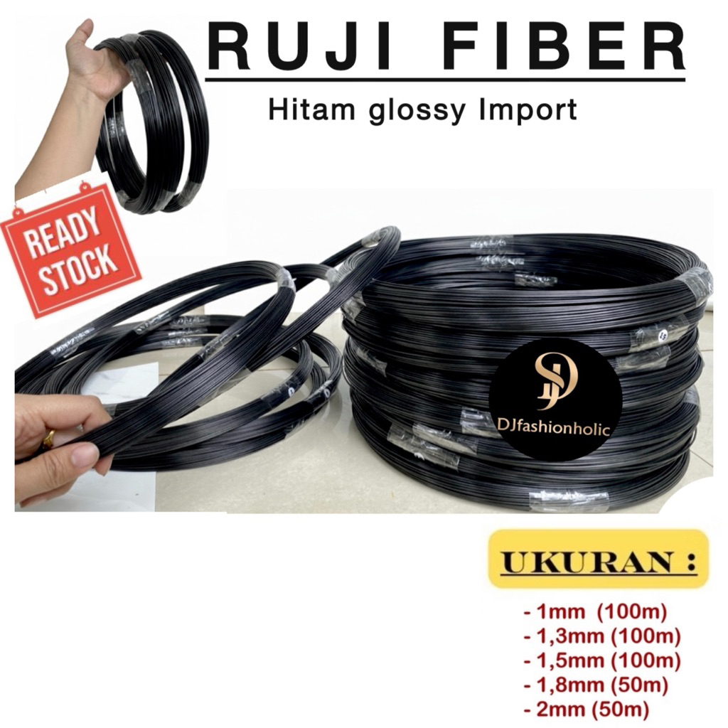 Jual Ruji fiber Hitam glossy & putih susu (IMPORT) 1mm 1,3mm 1,5mm 1 ...