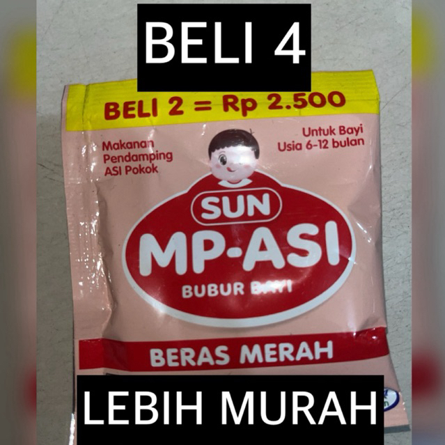 Jual SUN MP-ASI BUBUR BAYI 6-12 BULAN 20G (BELI 4 LEBIH MURAH) | Shopee ...