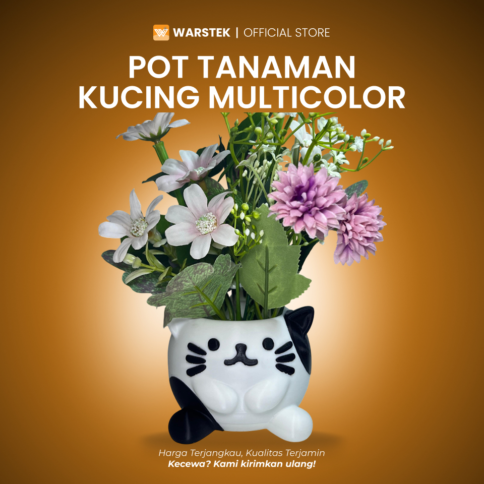 Jual Cute Cat Planter Multicolour – Pot Tanaman Mini Bentuk Kucing Lucu ...