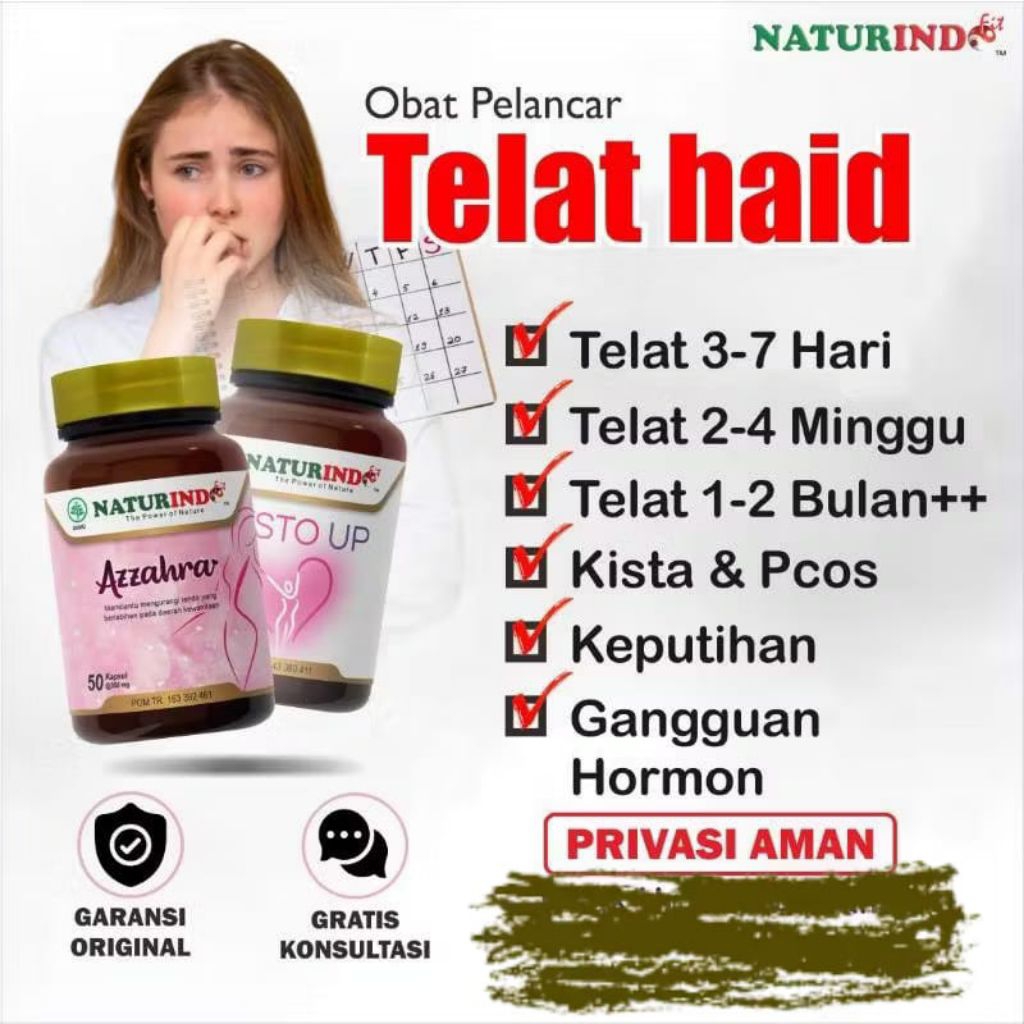 Jual Azzahra Obat Telat Dateng Bulan Pelancar Haid Tidak Teratur ...
