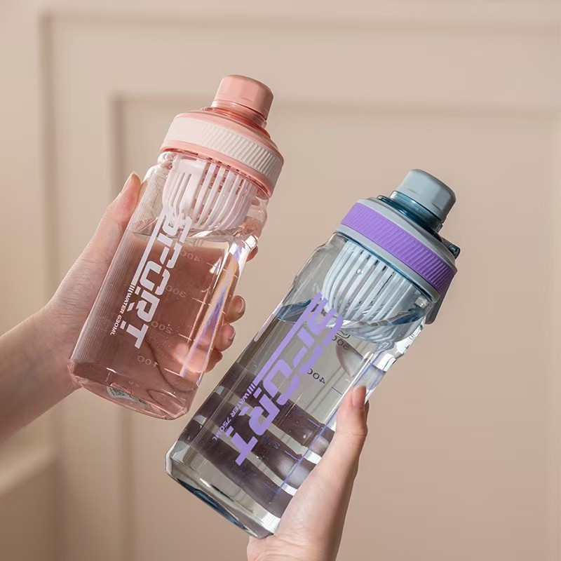 Jual Botol Minum Flip Plastik BPA FREE 800ML dengan Gantungan Portable ...