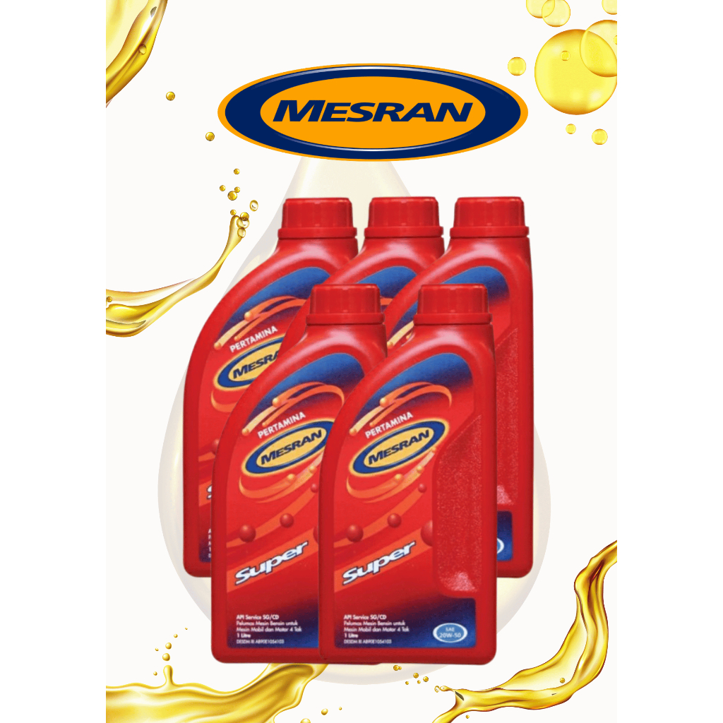 Jual 5 BOTOL Oli Pertamina Mesran Super 0.8L | Shopee Indonesia