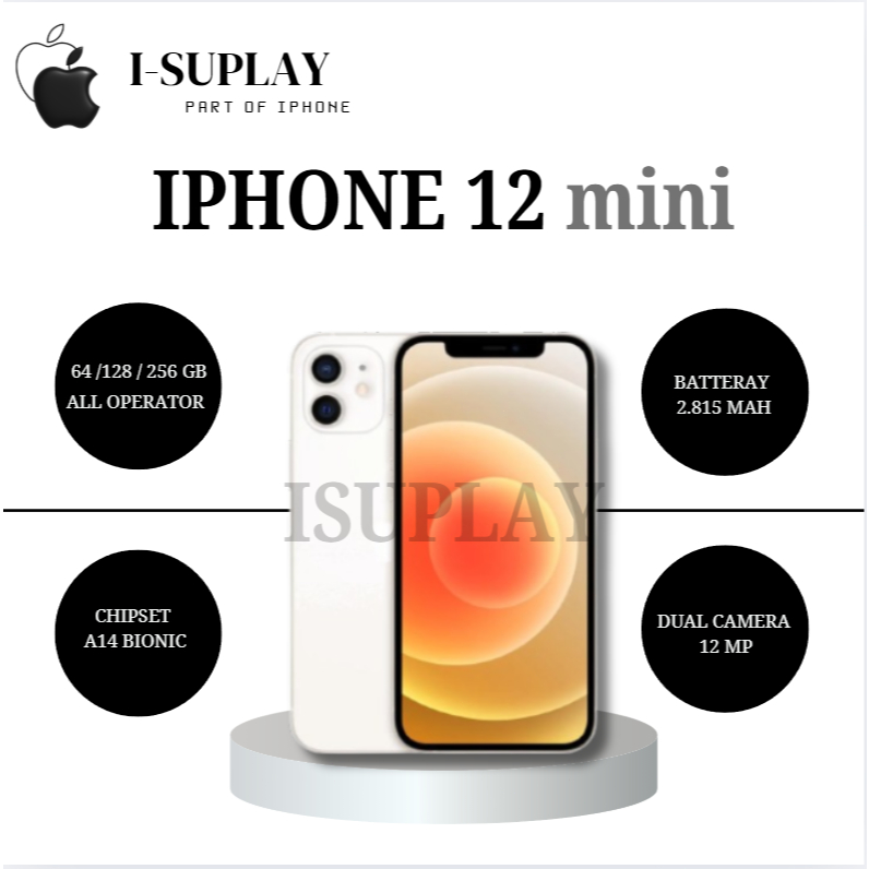 Jual IP 12 MINI 64GB 128GB FULLSET SECOND INTER MULUS 100% Original ...