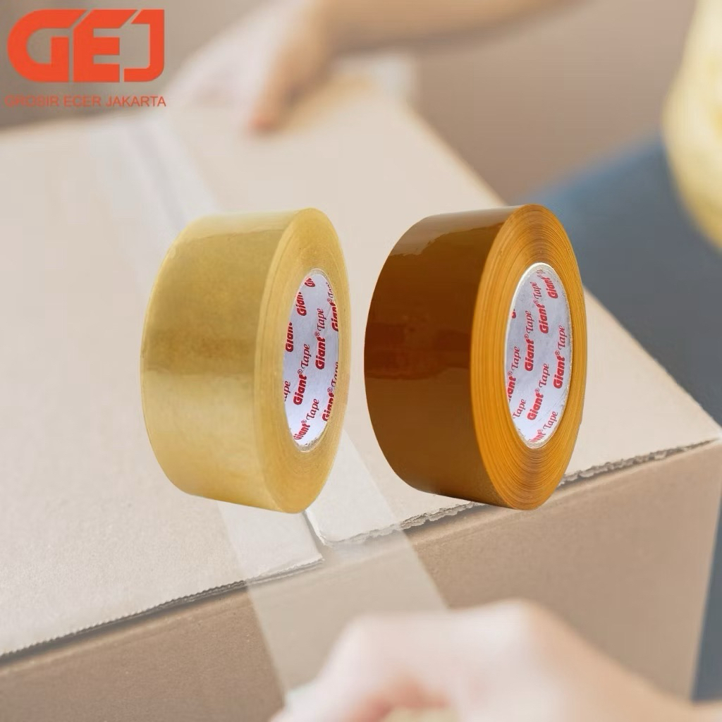 Jual Lakban Jumbo Giant Tape Bening-Cokelat 2inch 45mm x 300yard ...