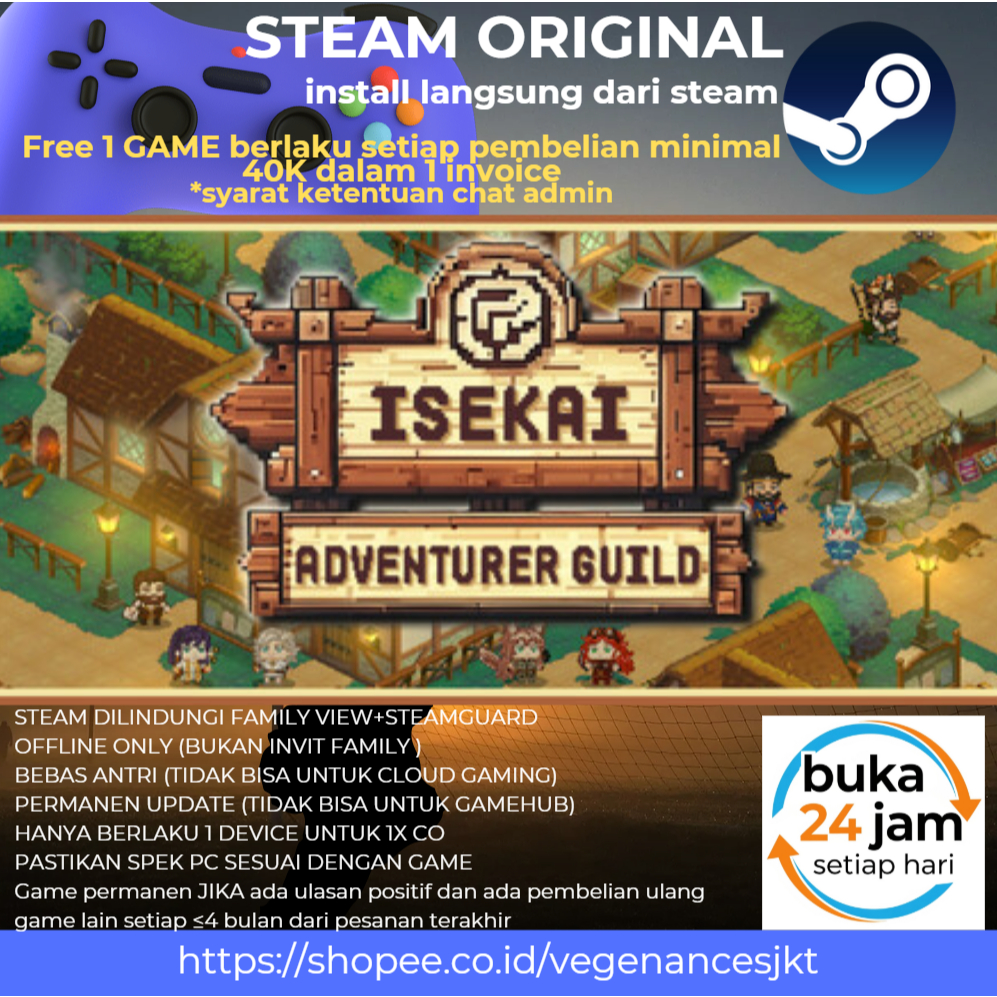 Jual Isekai Adventurer Guild Offline PC Game Original + Latest | Shopee ...