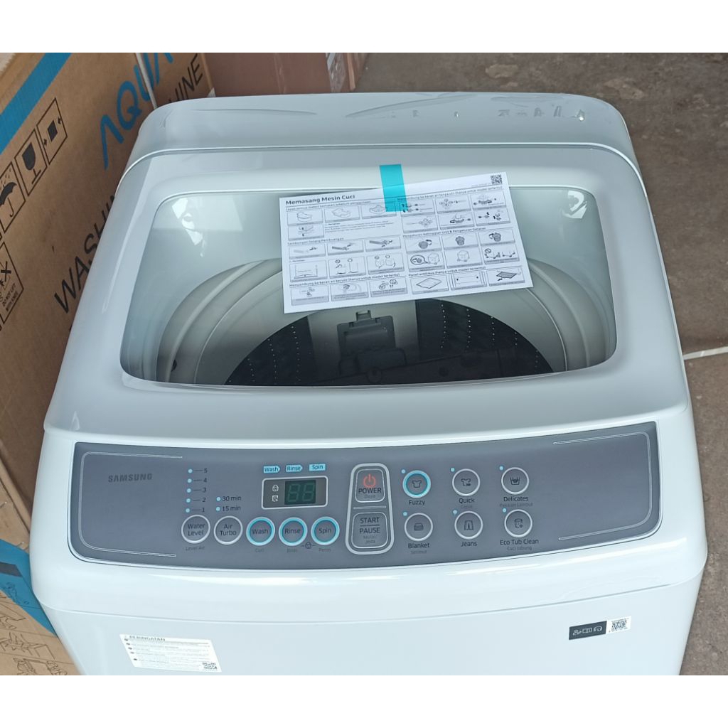 Jual mesin cuci samsung wa90h4200 9kg diamond drum 9 kg air turbo ...