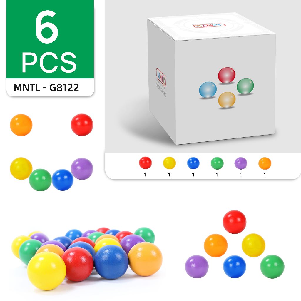 Jual Mntl Bola Marble Run Wooden Ball 6 PCS/ Lighted Ball 4 PCS ...