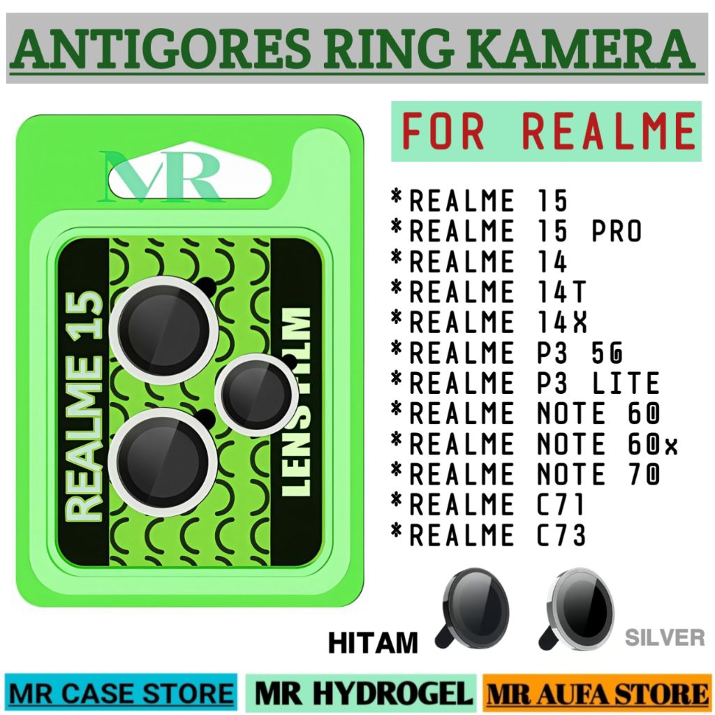 Jual Antigores Metal Ring Camera Protector for REALME 15 / 15 PRO / 14X ...
