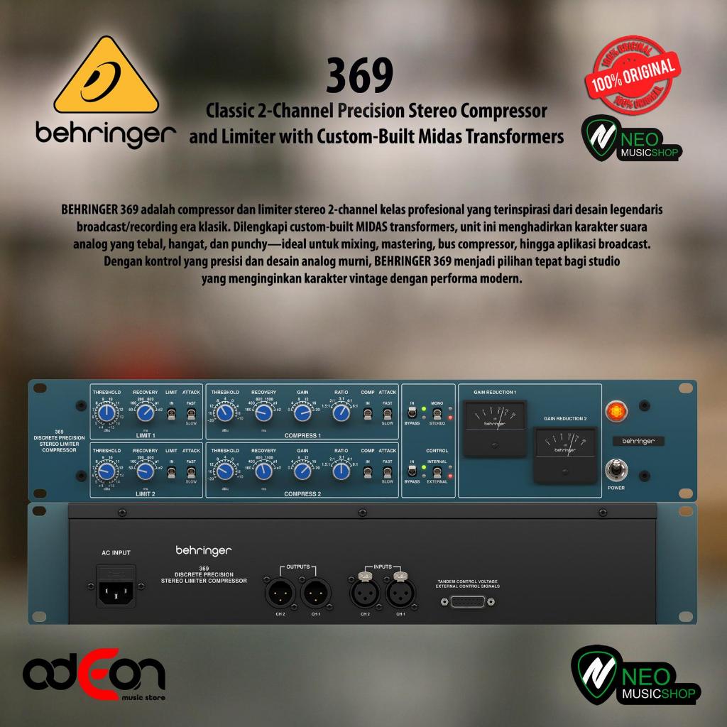 Jual Behringer 369 Classic 2-Channel Precision Stereo Compressor and ...