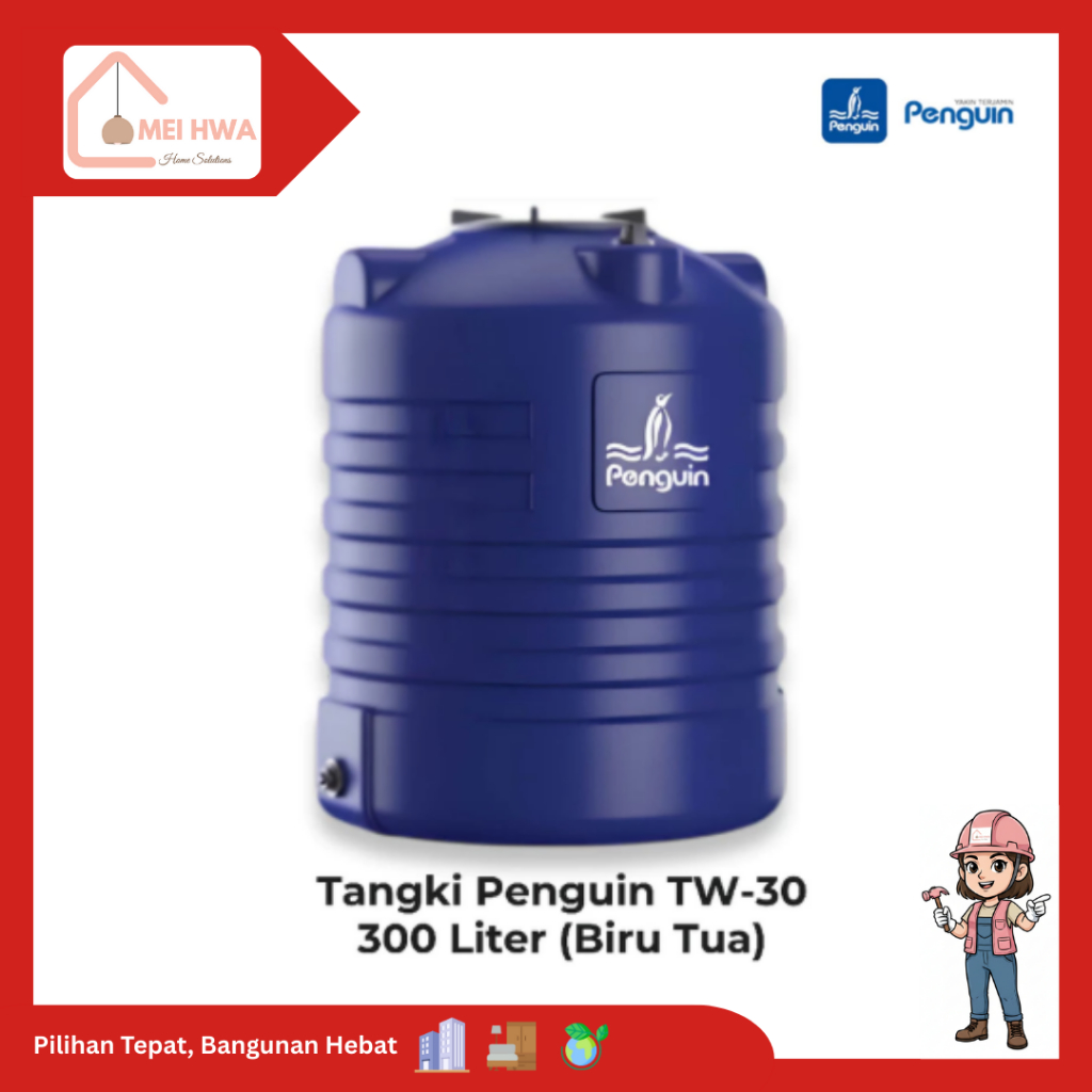Jual Penguin Tangki Tandon Toren Air Blow Tank TW-30 300 Liter Biru Tua ...