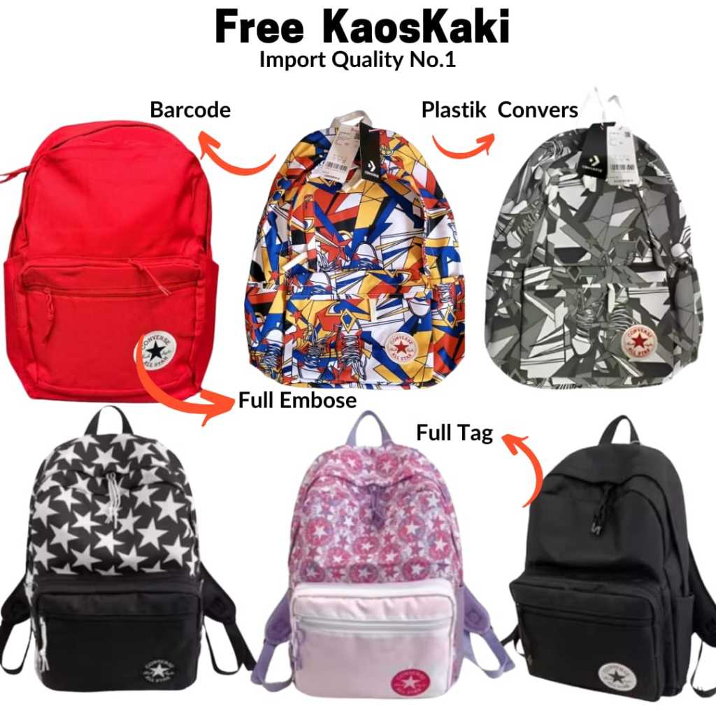 Jual [ PROMO ] TAS CONVERSE COMIC MULTICOLOUR FULLTAG BAHAN CANVAS ...