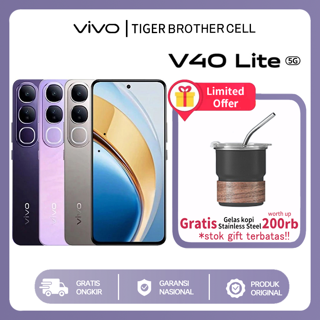 Jual V40 Lite 5G 8+256G - AI Aura Light, AI Erase, Sony IMX882, 80W ...