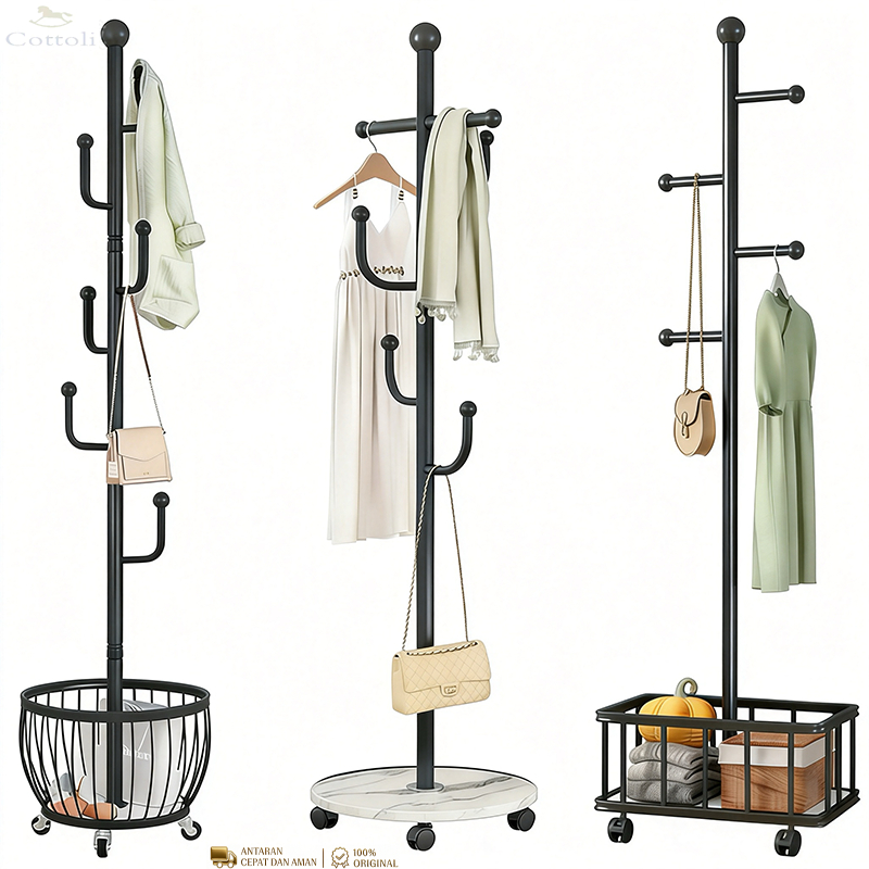 Jual Cottoli Stand Hanger Topi Tas Besi Rak Gantungan Baju Aesthetic ...