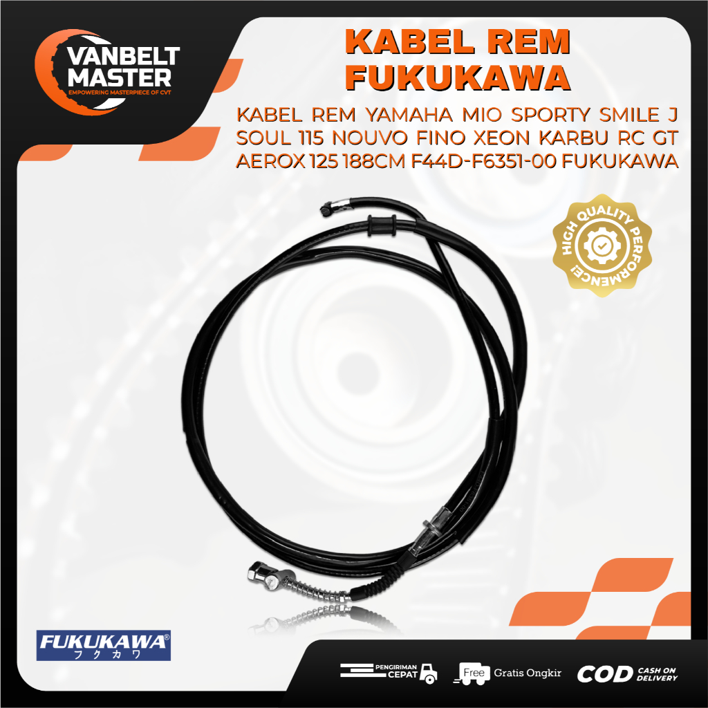 Jual FUKUKAWA Kabel Tali Rem Belakang Tromol Xeon RC GT Aerox 125 44D ...