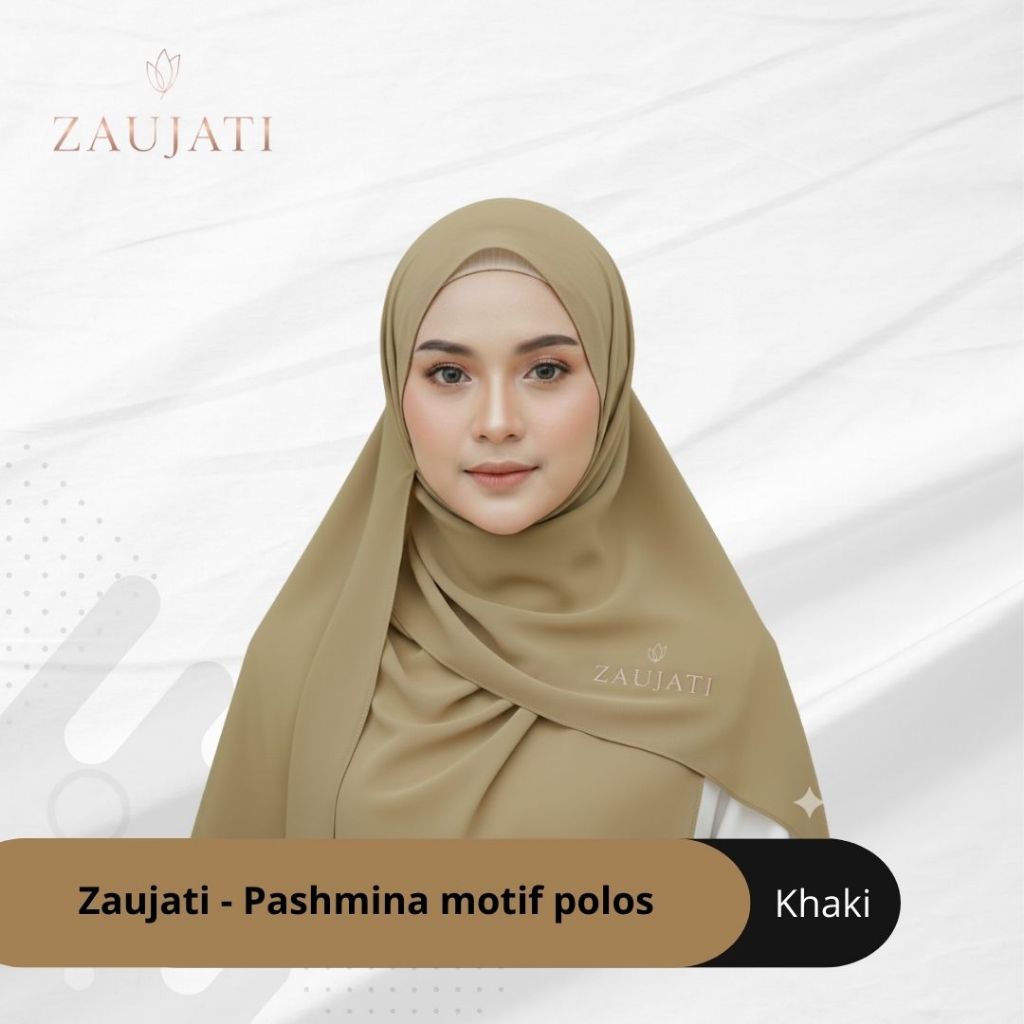 Jual Zaujati - Hijab Pashmina Arabian Premium Scarf - Khaki | Shopee ...