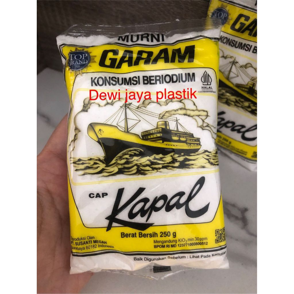 Jual garam cap kapal 250gram garam murni | Shopee Indonesia