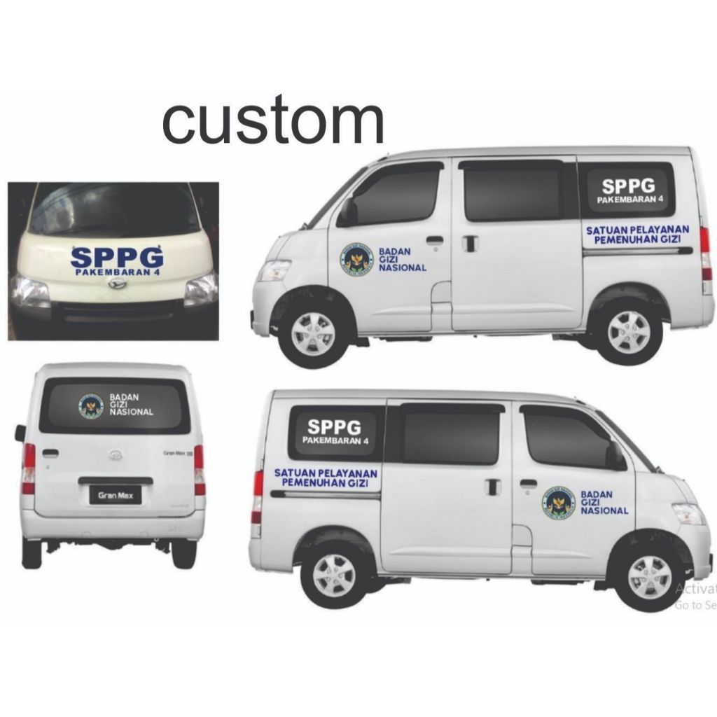 Jual stiker mobil MBG LENGKAP BATIK LOGO DAN TULISAN SPPG BISA REQUEST ...