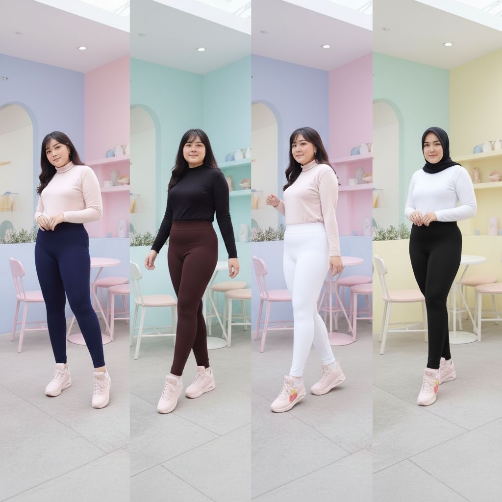 Jual PREMIUM Ellysha Apparel Legging Super Jumbo Muat BB 80-100KG ...