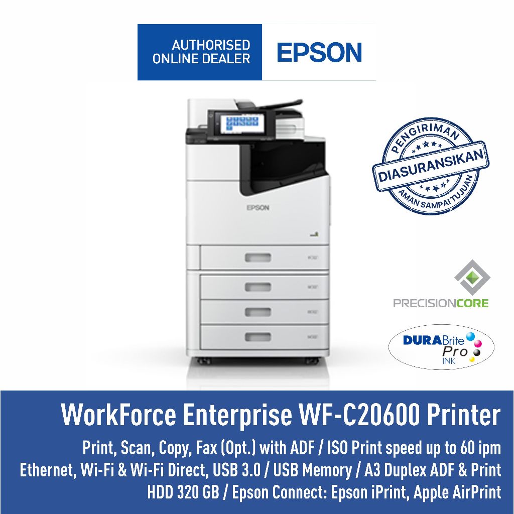 Jual Printer Fotokopi Photocopy Epson WF-C20600 WFC20600 C20600 60PPM ...