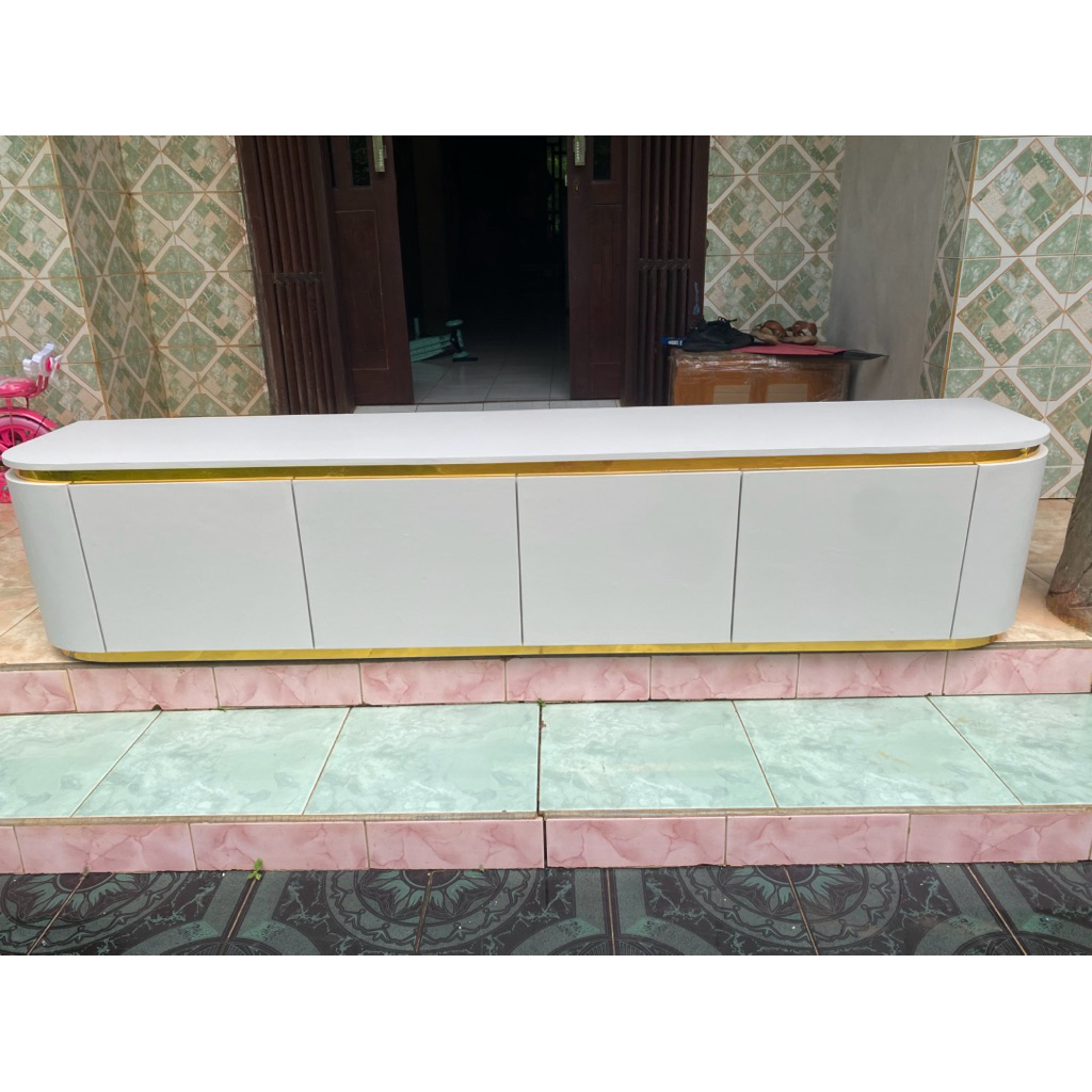 Jual meja gantung modern list gold atas bawah | Shopee Indonesia