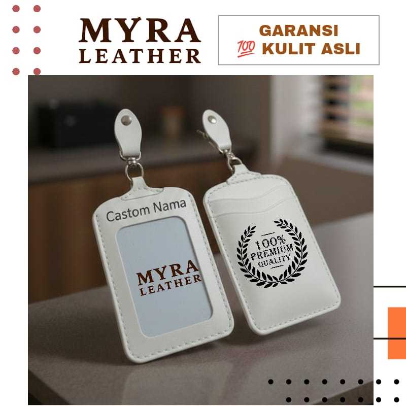 Jual Name Tag Kulit Asli Custom Nama Free Desain Logo | Shopee Indonesia