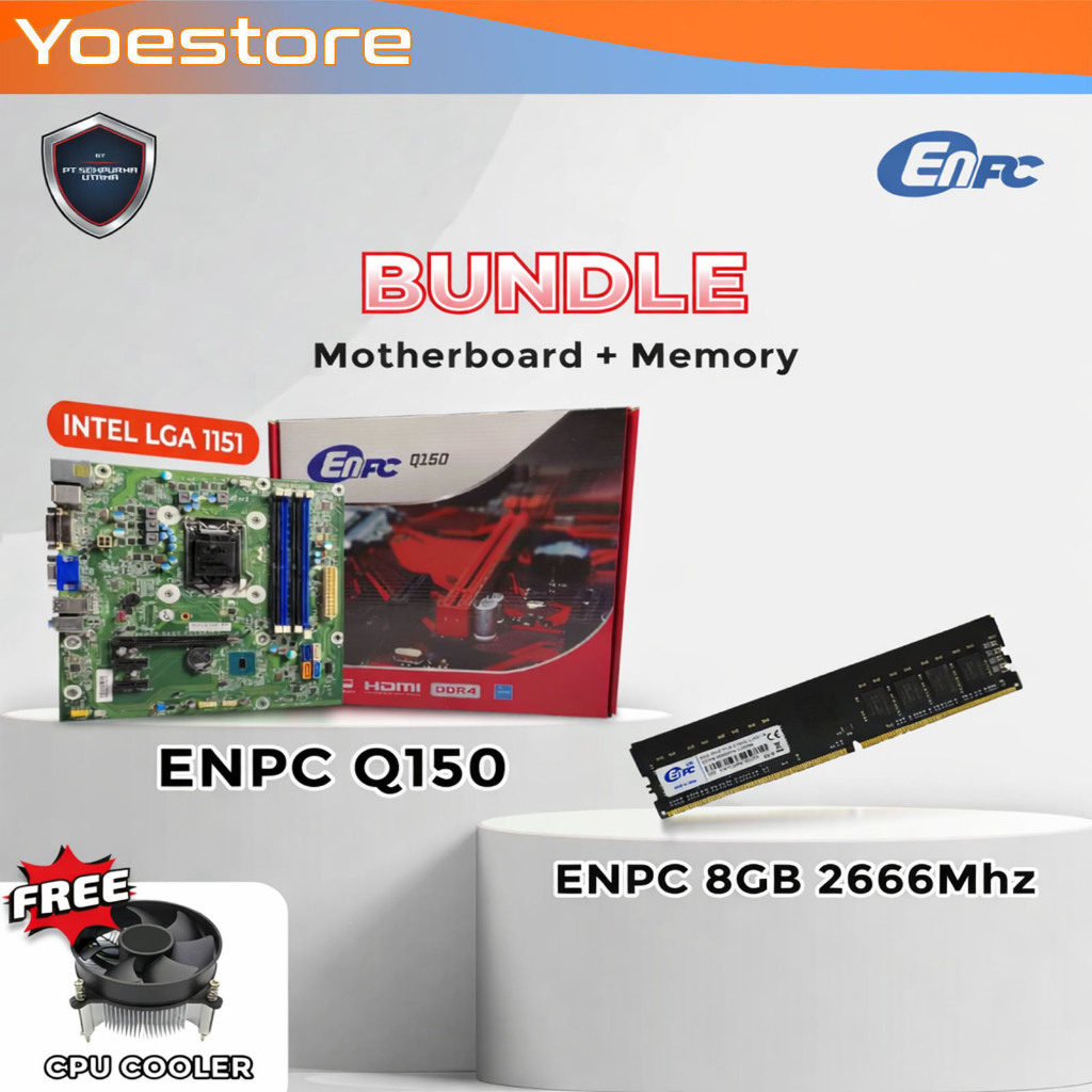 Jual PAKET BUNLDE MATHEBOARD Q150 LGA 1151 GEN 6 ONLY DAN RAM 8GB DDR4 ...