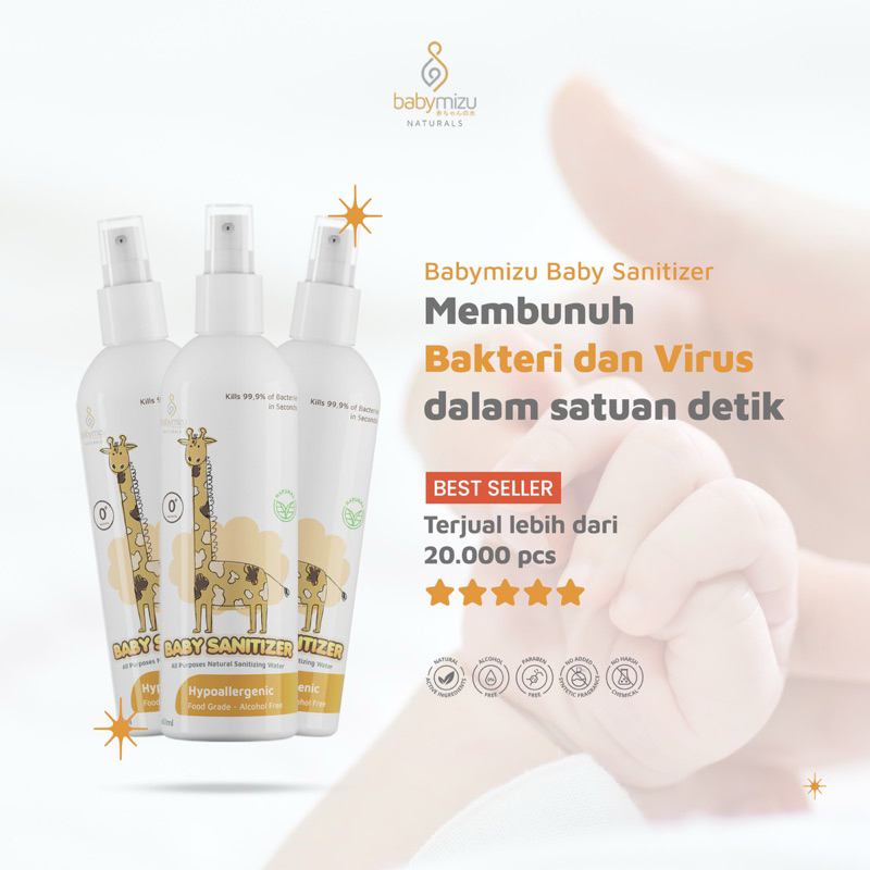 Jual BABYMIZU Naturals - Baby Sanitizer | Hypoallergenic Baby Sanitizer ...
