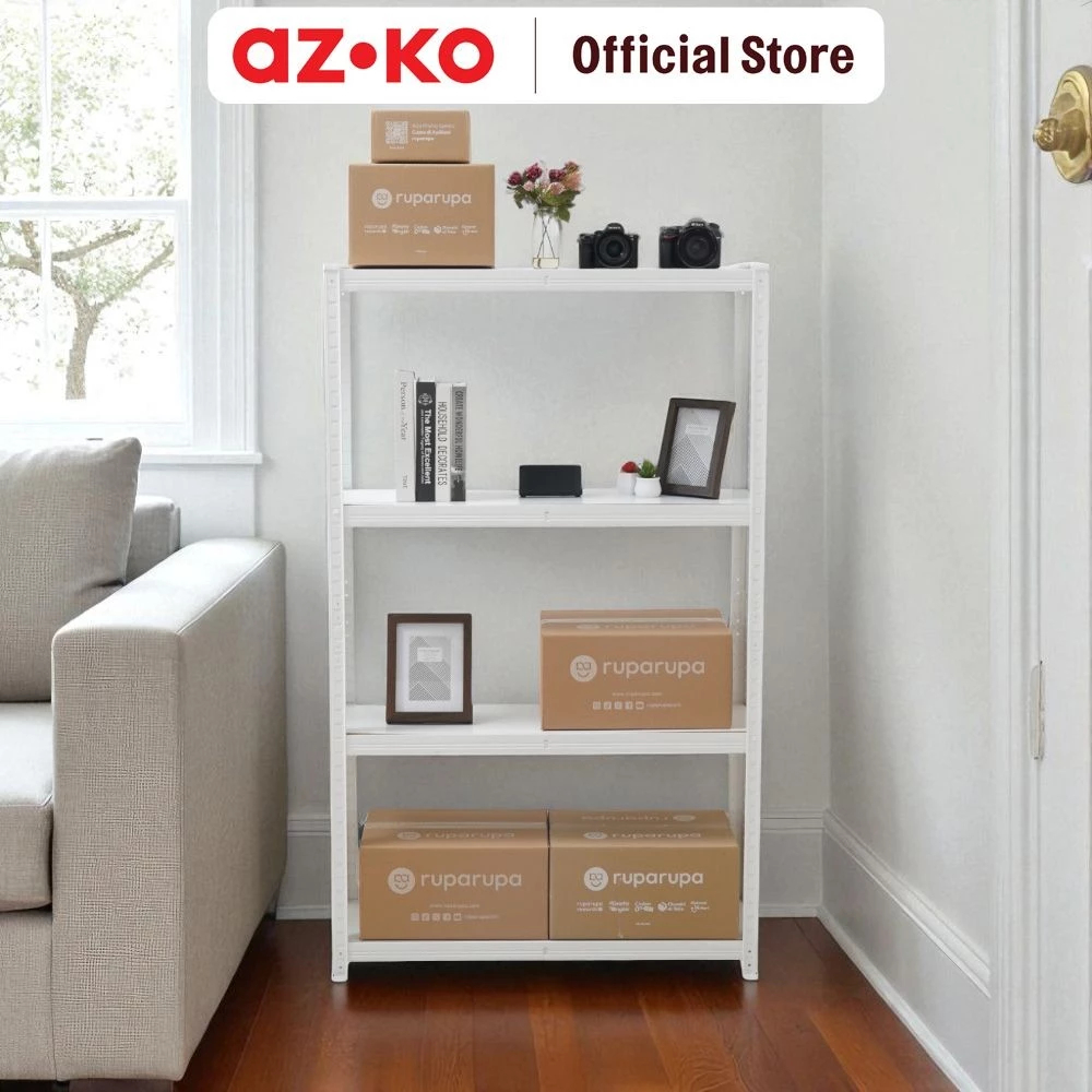 Jual Krisbow 90X30X147 cm Tori Rak Besi 4 Tingkat - Putih Storage Rack ...
