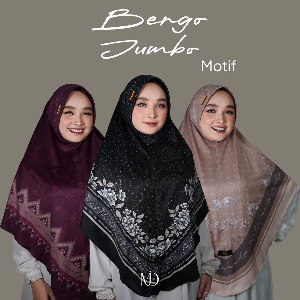 Jual MUDY - Jilbab instan daily hijab bergo Motif JUMBO (ALL SERIES ...