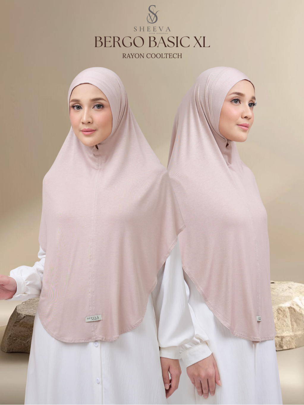 Jual SHEEVA - Bergo Basic Rayon XL Cooltech Jilbab Instan Simple Tebal ...