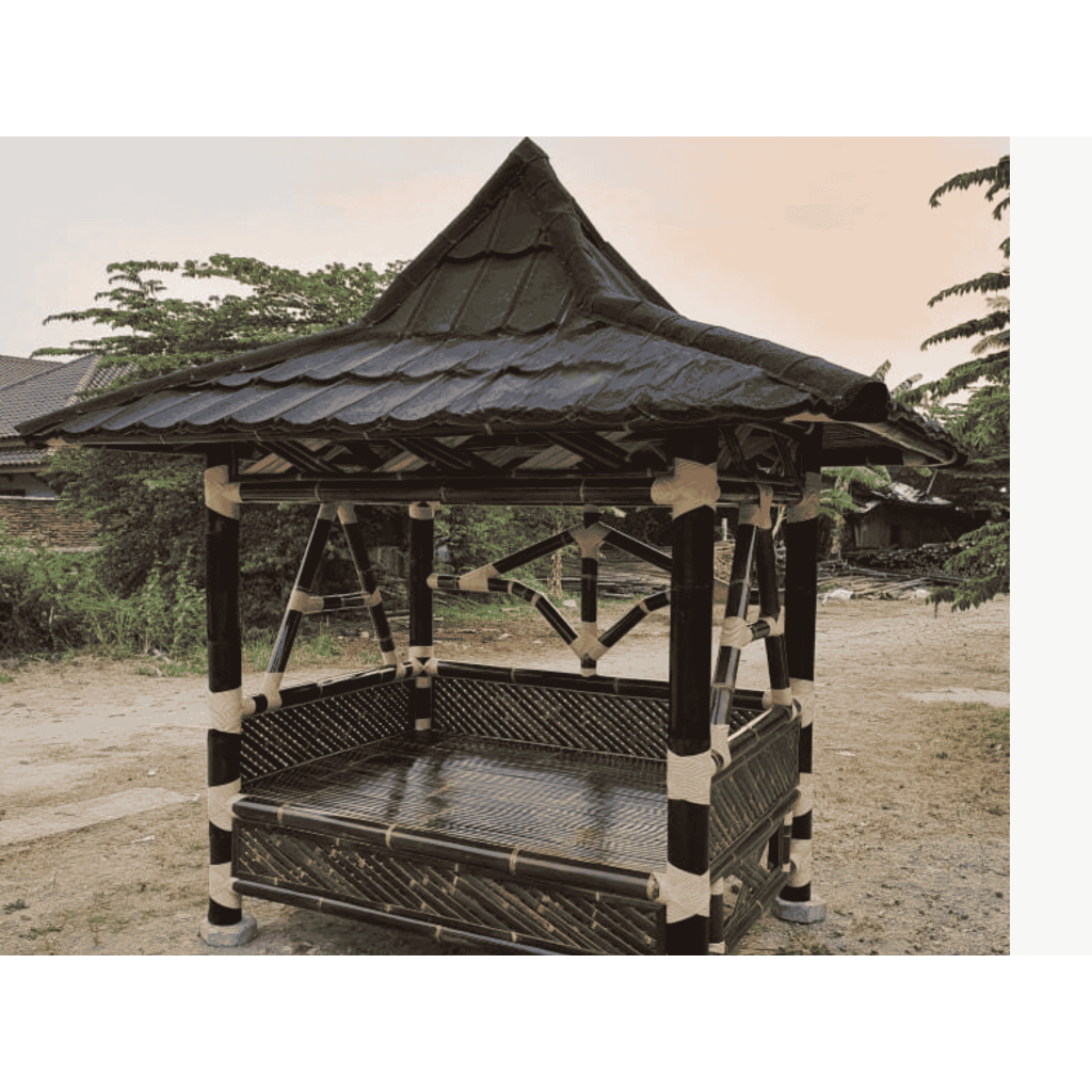 Jual Saung Bambu Gazebo Atap Metalroof Ukuran 2x1,5 M | Shopee Indonesia