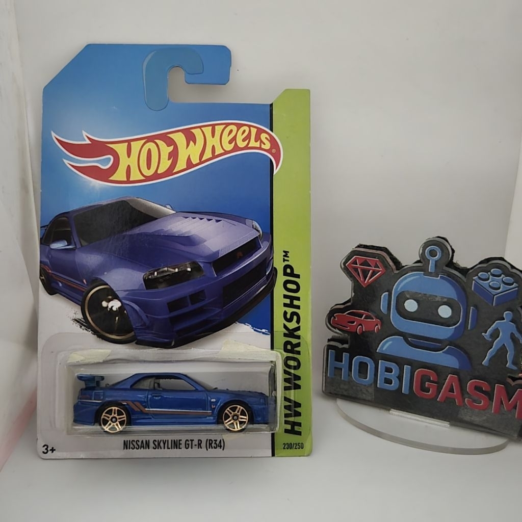 Jual Hotwheels Nissan Skyline GTR R34 | Blue Biru Color | Blue Card ...