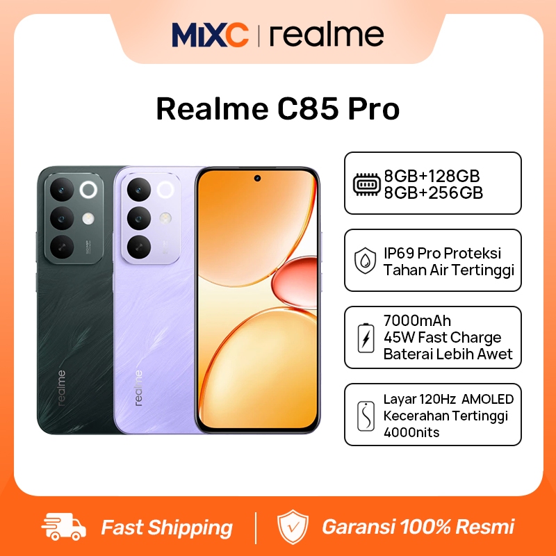 Jual Official Realme C85 Pro 8+128GB/8+256GB 7000mAh Titan Battery ...